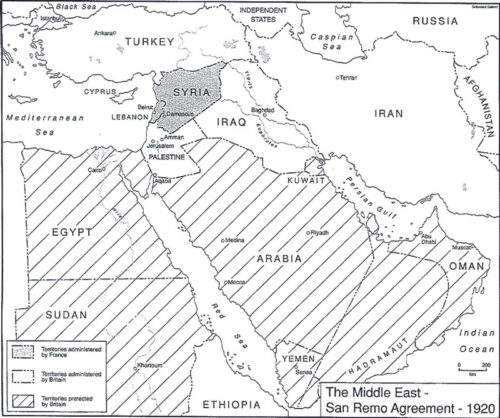 San Remo Conference Agreement, 1920: Borders Set for Postwar Middle ...