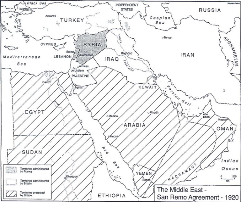 San Remo Conference Agreement, 1920: Borders Set for Postwar Middle ...