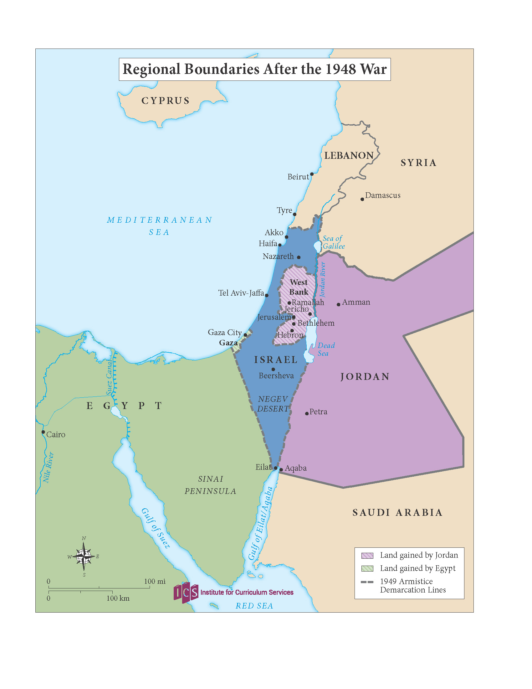 Map of Israel’s 1949 Borders | CIE