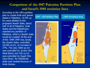 Maps Comparing 1947 Palestine Partition Plan and 1949 Israeli Armistice ...