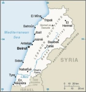 Map of Lebanon, 2006 | CIE