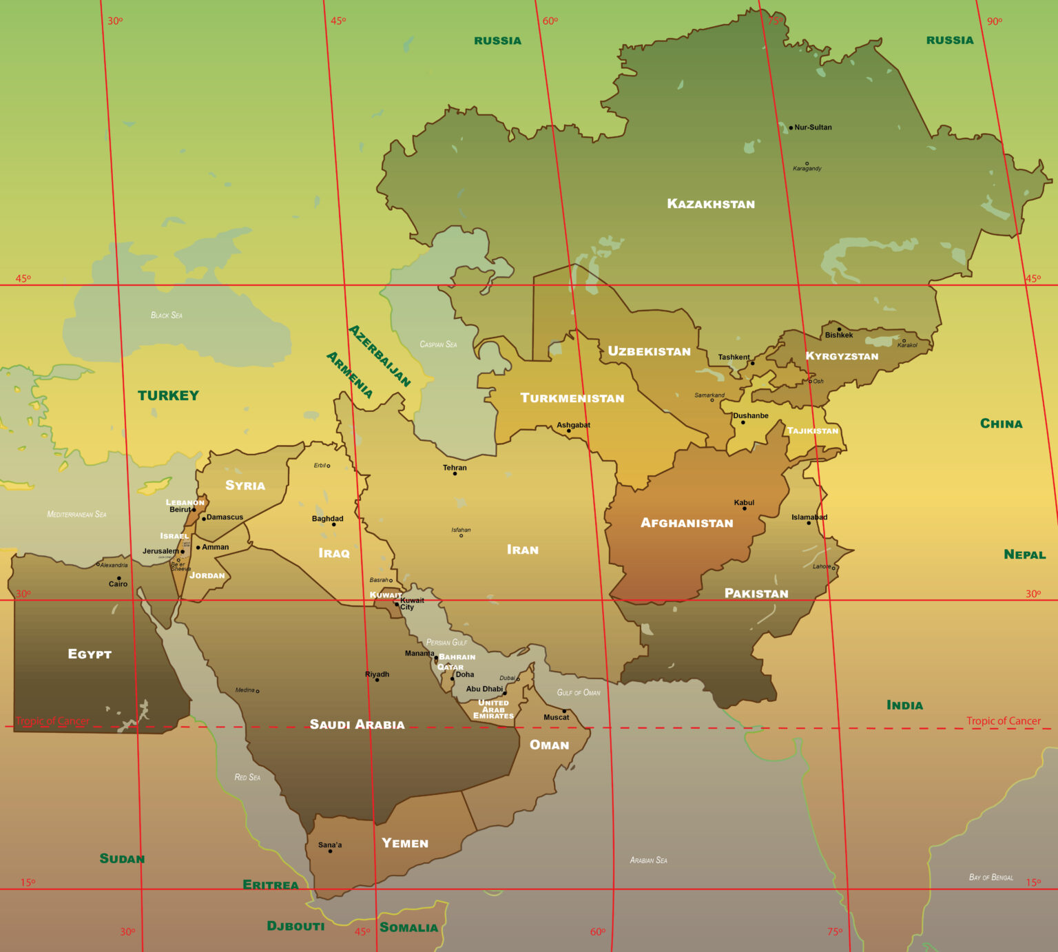 CENTCOM Area of Responsibility, 2021 | CIE